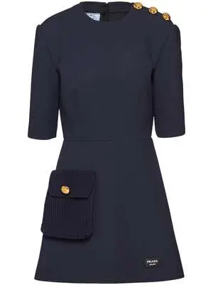 Prada Natté Mini Dress - Blue