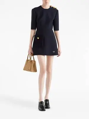 Prada Natté Mini Dress - Blue