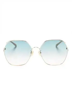 Chloé Oversized Hexagonal Sunglasses - Gold