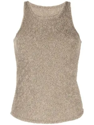 LOW CLASSIC Sleeveless Knitted Top - Green