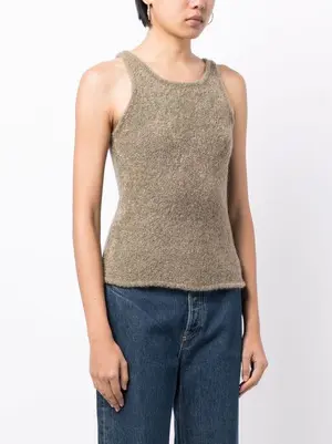 LOW CLASSIC Sleeveless Knitted Top - Green