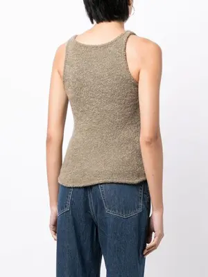 LOW CLASSIC Sleeveless Knitted Top - Green