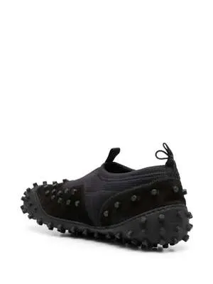 Sunnei Stud-embellished Leather Sneakers