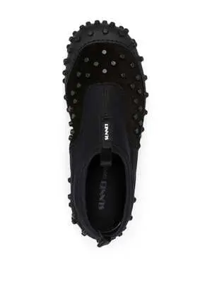 Sunnei Stud-embellished Leather Sneakers