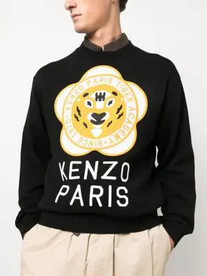 Kenzo Logo-patch Jumper - Black
