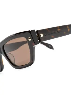 Alexander McQueen Rivet-detail Square-frame Sunglasses