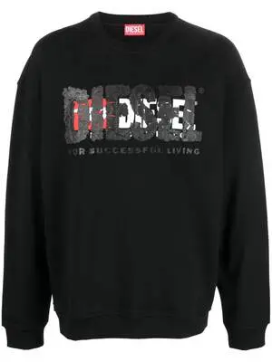 DIESEL® Logo Print Cotton Sweatshirt
