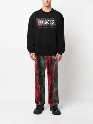 DIESEL® Logo Print Cotton Sweatshirt