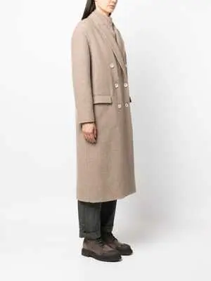 Brunello Cucinelli Double-breasted Cashmere Coat - Neutrals