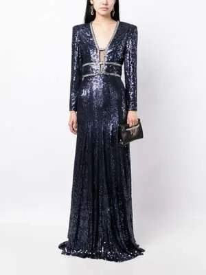 Jenny Packham Celestia Crystal-embellished Sequin Gown