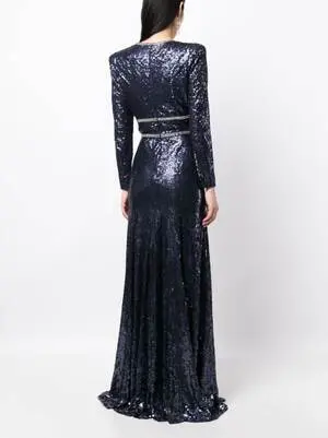 Jenny Packham Celestia Crystal-embellished Sequin Gown