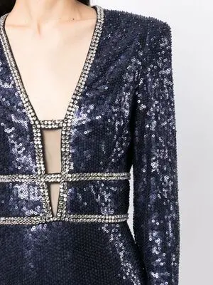 Jenny Packham Celestia Crystal-embellished Sequin Gown