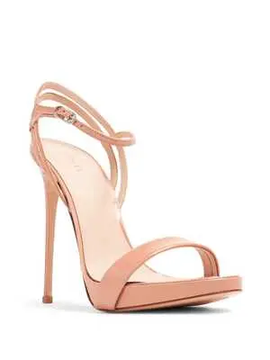 LE SILLA Gwen 120mm Patent-finish Sandals - Neutrals
