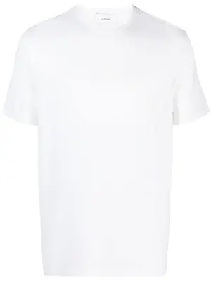 LARDINI Short-sleeved Wool T-shirt - White