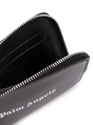 Palm Angels Logo-print Leather Cardholder