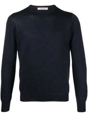 FILERIA Crew-neck Long-sleeve Jumper - Blue