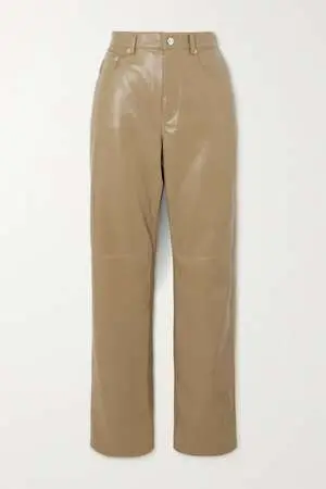 Nanushka Nanushka Vinni Cropped Straight-Leg Pants In OKOBOR™ Army Green