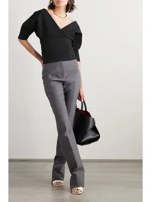 FERRAGAMO Layered Wool-blend Blouse