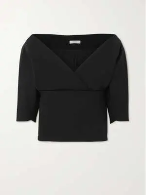 FERRAGAMO Layered Wool-blend Blouse