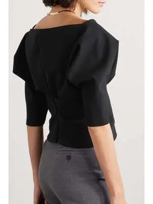 FERRAGAMO Layered Wool-blend Blouse