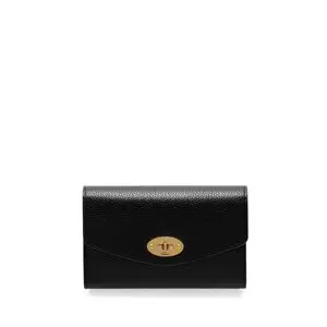 Mulberry Medium Darley Wallet - Black Small Classic Grain
