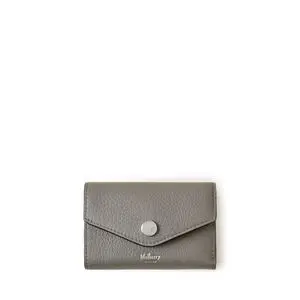 Mulberry Folded Multi-card Wallet Charcoal Heavy Grain