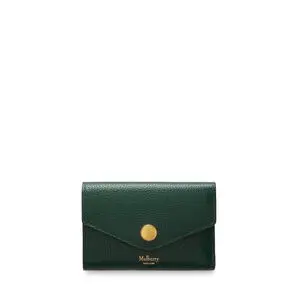 Mulberry Folded Multi-card Wallet - Mulberry Green Small Classic Grain
