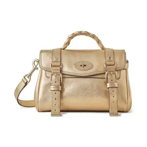 Mulberry Mulberry Mini Alexa Satchel Bag Soft Gold Foil