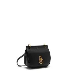Mulberry Small Amberley Satchel - Black Small Classic Grain