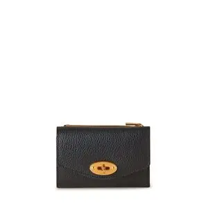 Mulberry Darley Folded Multi-card Wallet - Black Small Classic Grain
