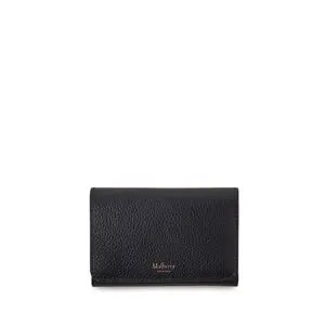 Mulberry Continental Trifold - Black Small Classic Grain