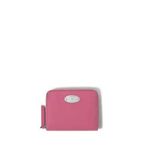 Mulberry Plaque Small Zip Around Purse Geranium Pink