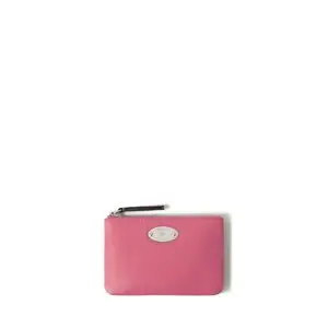 Mulberry Plaque Small Zip Coin Pouch Geranium Pink