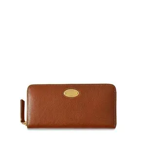 Mulberry Plaque 8 Credit Card Zip Purse Oak