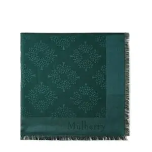 Mulberry Tree Scarf - Mulberry Green Cotton Silk Blend
