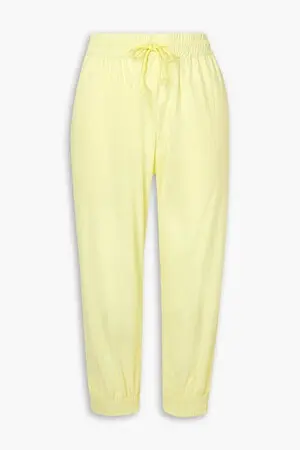 Paradised Cropped Cotton-poplin Track Pants