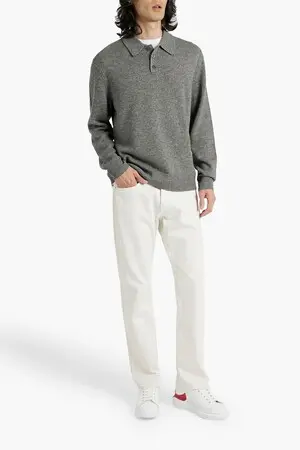 ALEX MILL Cashmere Polo Sweater Green S