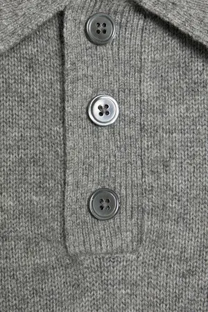 ALEX MILL Cashmere Polo Sweater Green S