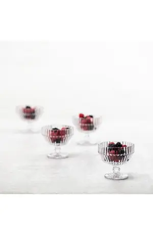 FORTESSA Archie Set Of 6 Footed Dessert Bowls