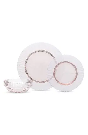 FORTESSA Archie 12-piece Dinnerware Set - Pink