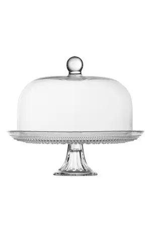 FORTESSA Jupiter Domed Glass Cake Stand - Clear