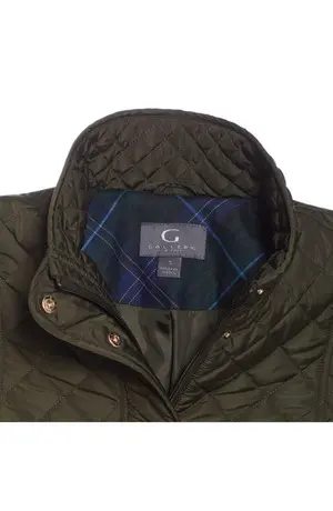 Gallery Quilted Stand Collar Jacket - Deep Olive