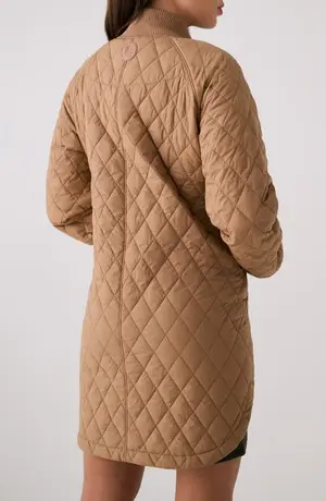 LOLE Quilted Water Repellent Nylon Bomber Jacket - Dune