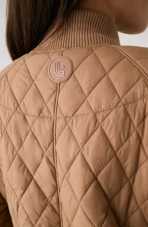 LOLE Quilted Water Repellent Nylon Bomber Jacket - Dune