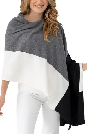 ZESTT ORGANICS The Dreamsoft Travel Scarf Gray Colorblock