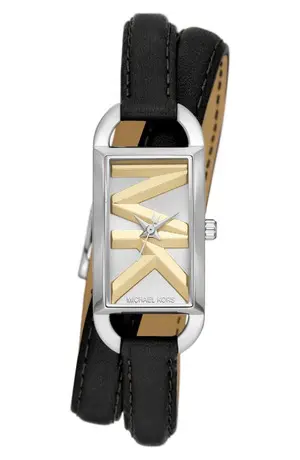 Michael Kors Gold-Black Wrap Watch Like New Cond. Michael Kors - Brandclub - Michael Kors MK7313 Black Gold  main image 4