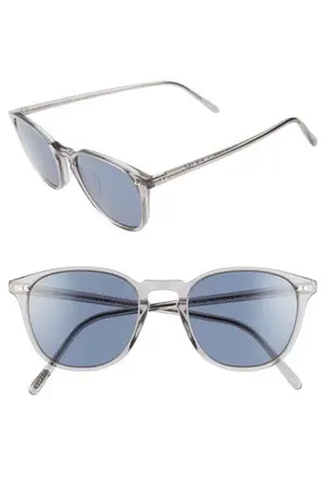 Oliver Spencer Forman L.a. 51mm Polarized Round Sunglasses - Workman Grey/ Blue