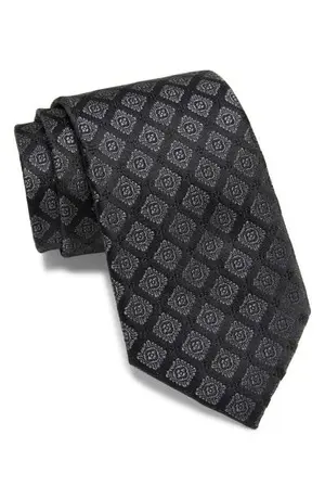 Nordstrom Halley Neat Silk Neck Tie - Black
