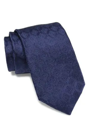 Nordstrom Halley Neat Silk Neck Tie - Navy