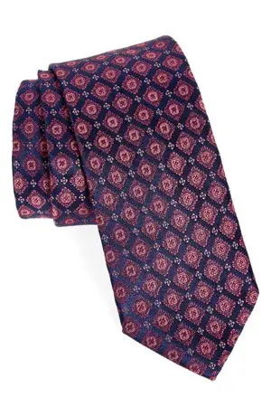 Nordstrom Halley Neat Silk Neck Tie Rose